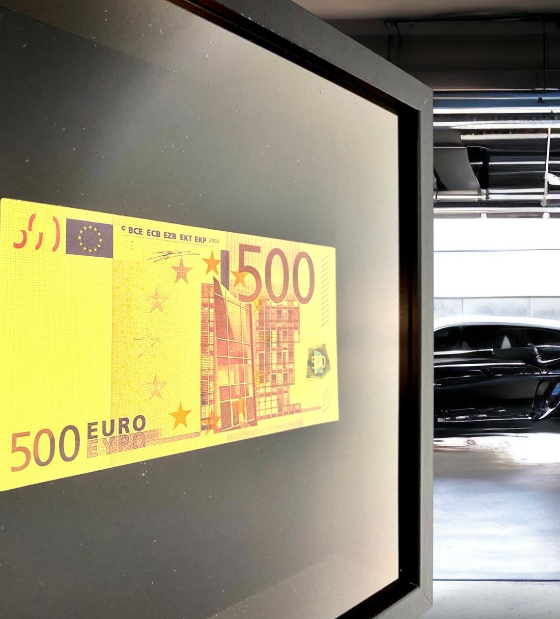 Money Gold 500 Euro Bill LED, Luxury Artwork, Artwork Modern Decoration ...