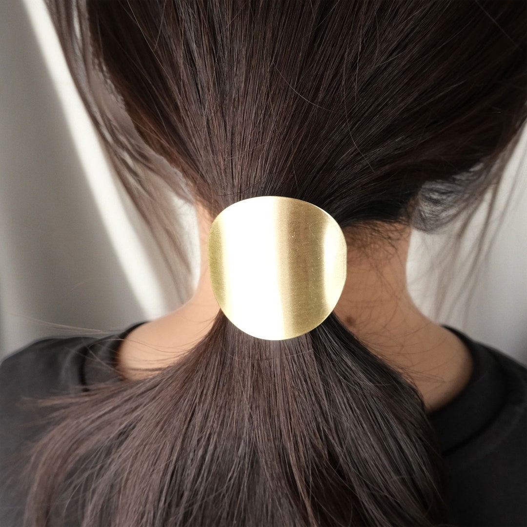 Gold Metal Ponytail Holder,metal Hair Ties Elastic, Hair Accessories ...
