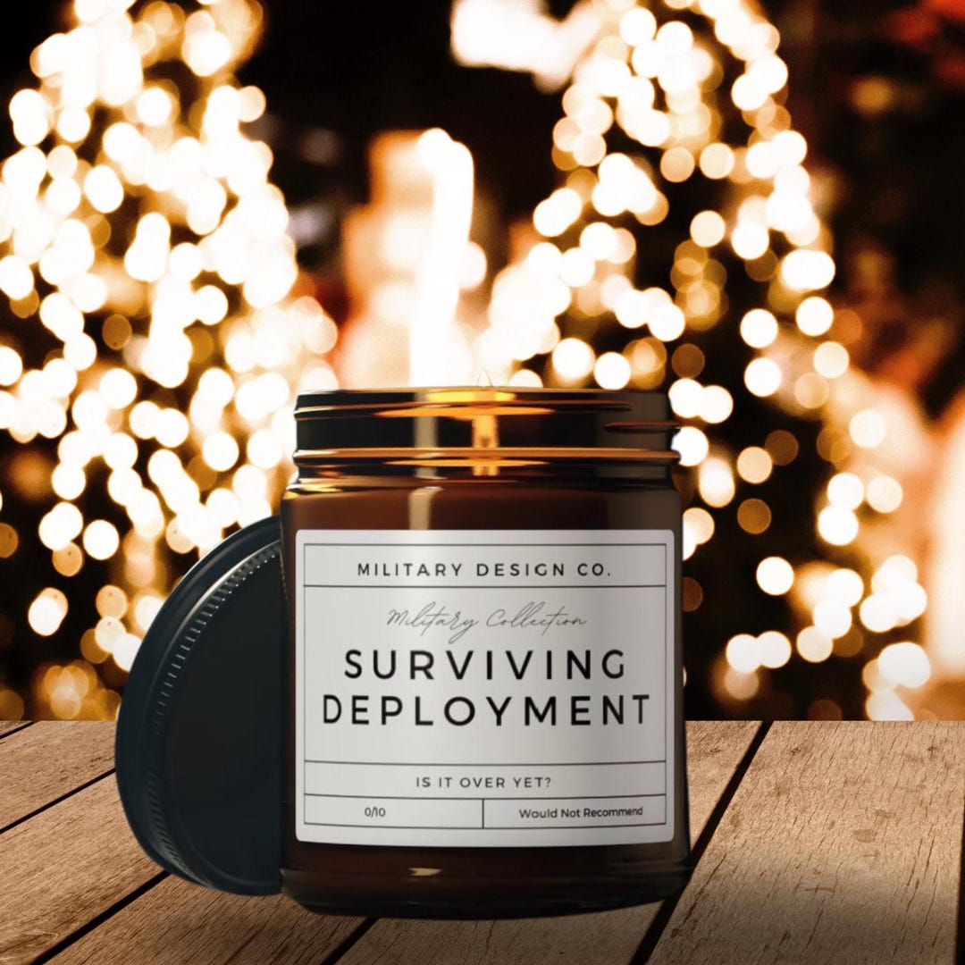 Military Candle – Surviving Deployment • Army Spouse Gift • Funny ...