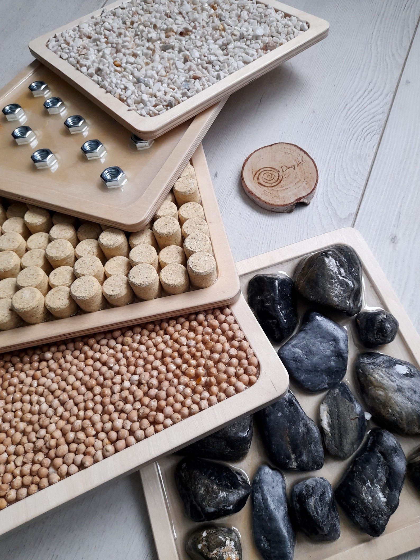 Natural Sensory Path for Toddlers, Montessori Aids for Children, Wooden ...