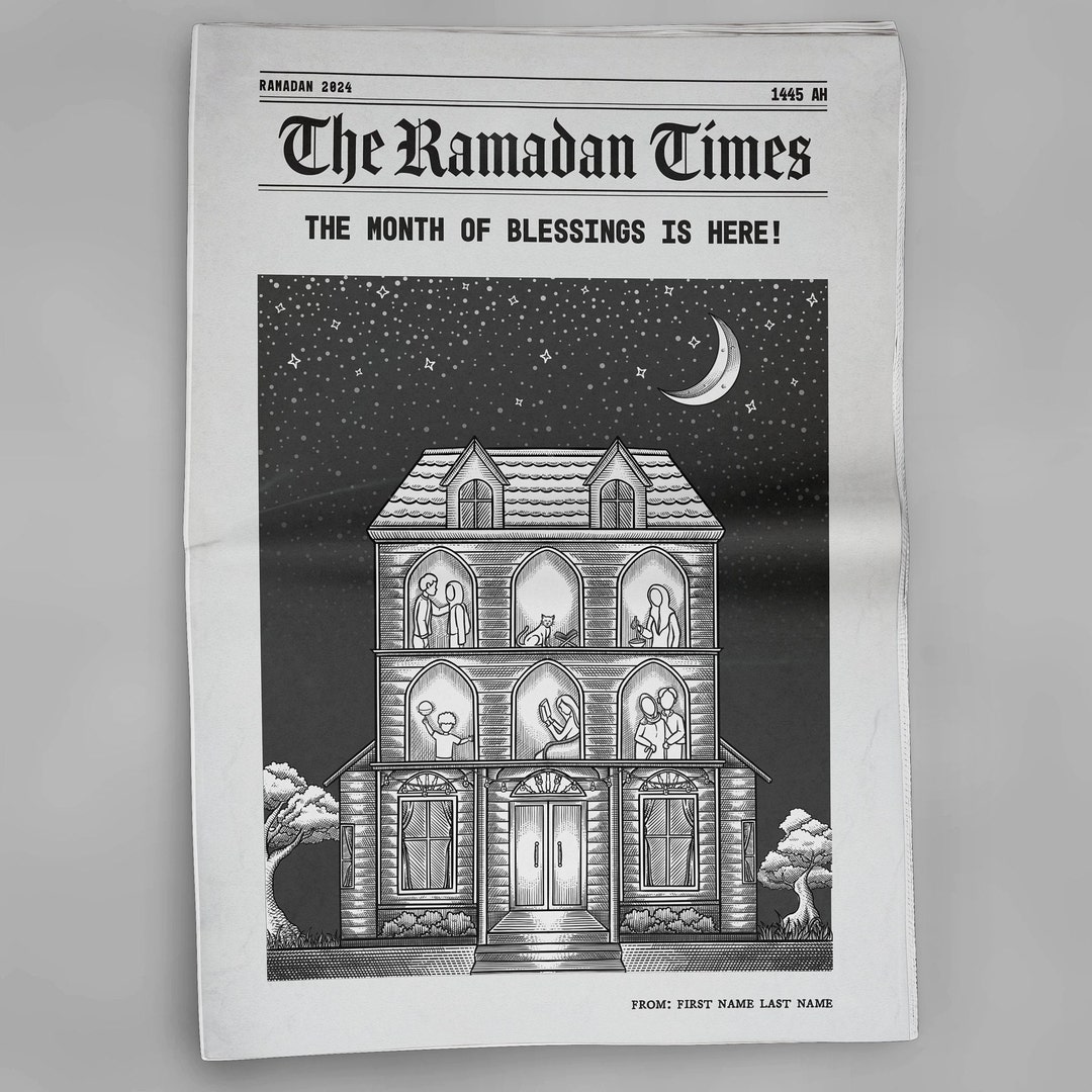 Ramadan Customizable Themed Newspaper Print (PDF Download) - Etsy
