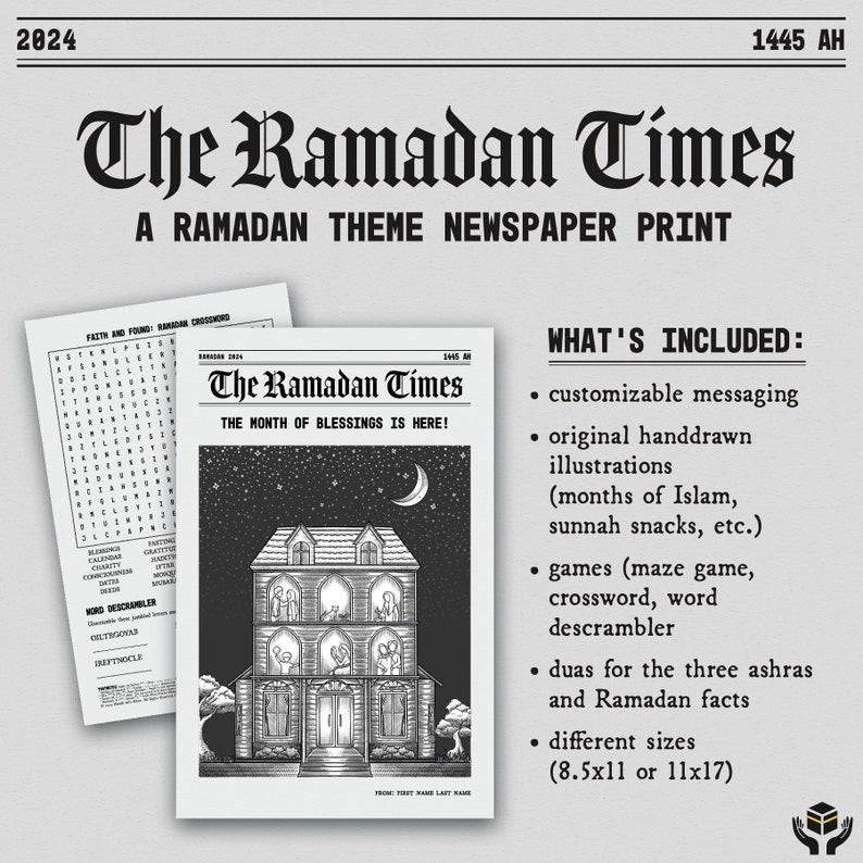 Ramadan Customizable Themed Newspaper Print (PDF Download) - Etsy