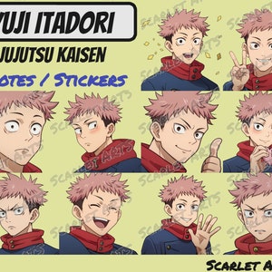 Yuji Itadori Emotes / Stickers Anime Style Twitch, Youtube, Discord ...