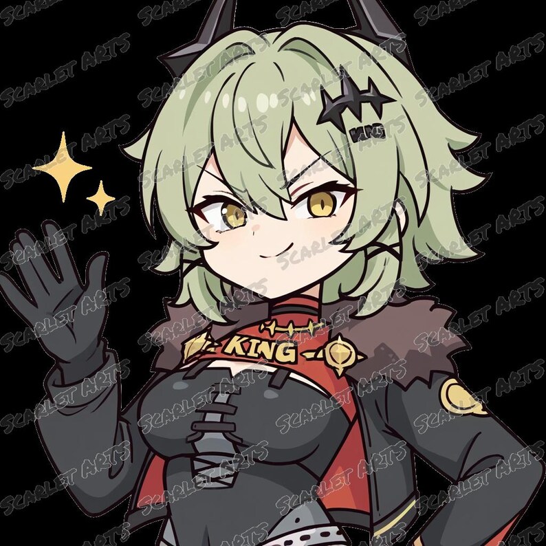 Caesar King Zenless Zone Zero Emotes / Stickers Anime Chibi Style ...