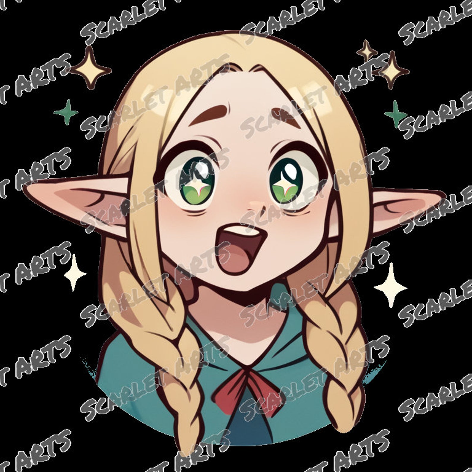 Marcille Delicious in Dungeon Emotes / Stickers Anime Chibi Style ...