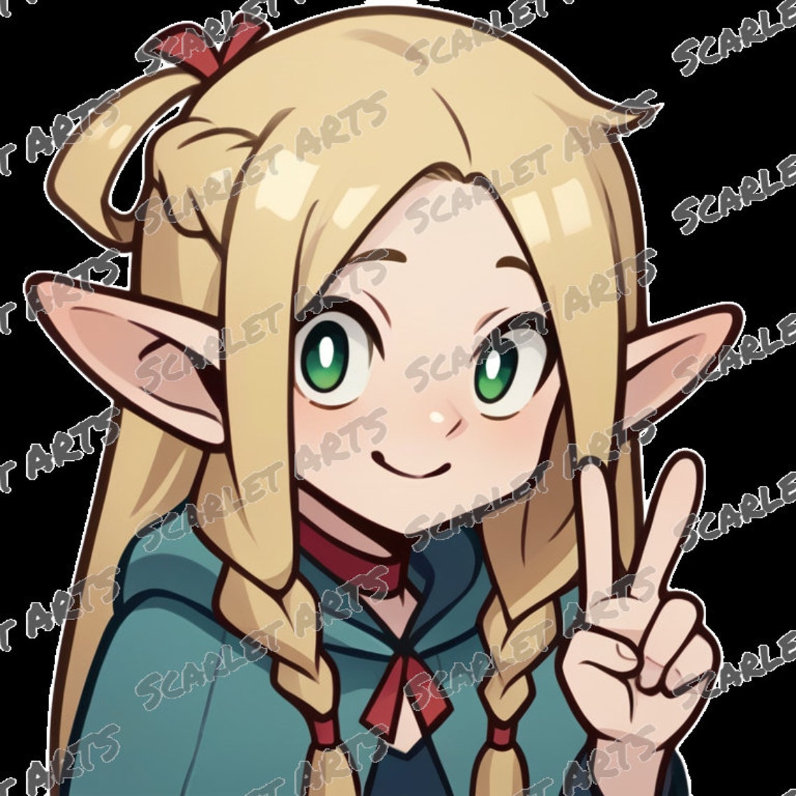 Marcille Delicious in Dungeon Emotes / Stickers Anime Chibi Style ...