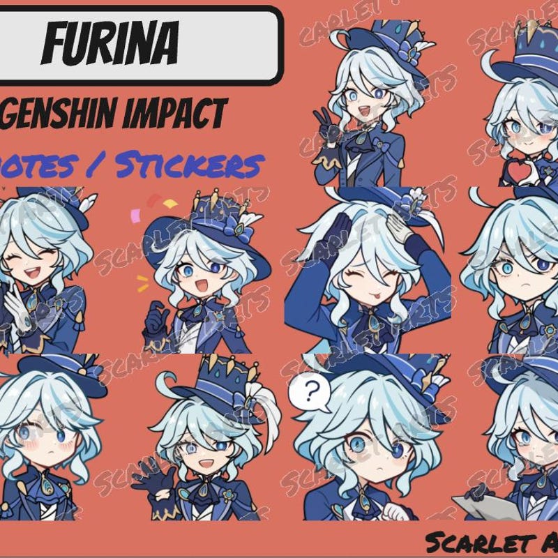Furina Stickers - Etsy