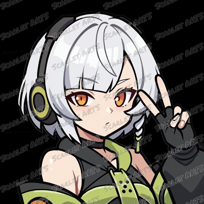 Anby Demara Zenless Zone Zero Emotes / Stickers Anime Chibi Style ...