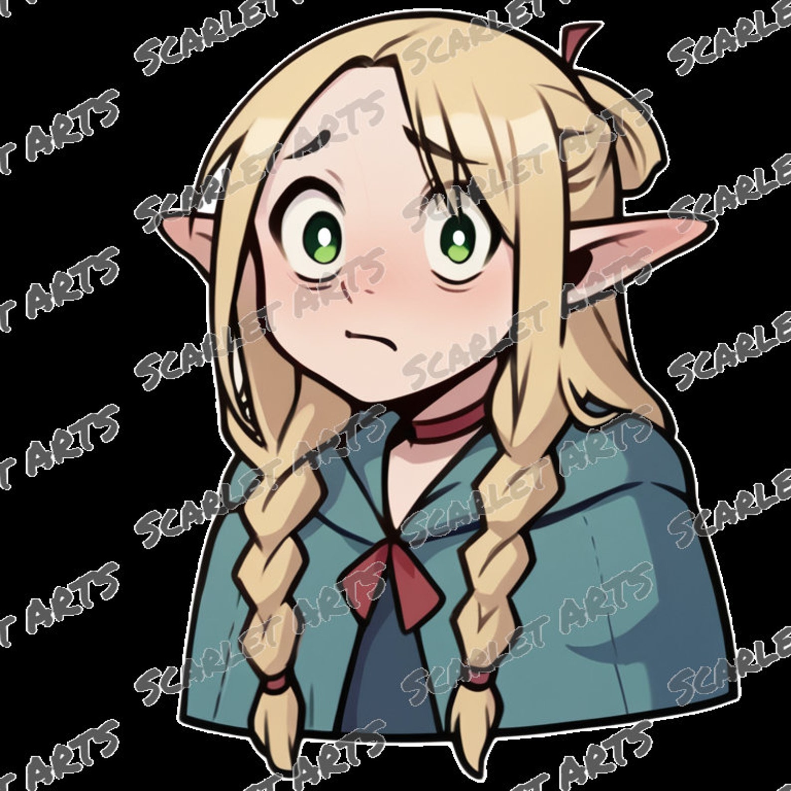 Marcille Delicious in Dungeon Emotes / Stickers Anime Chibi Style ...