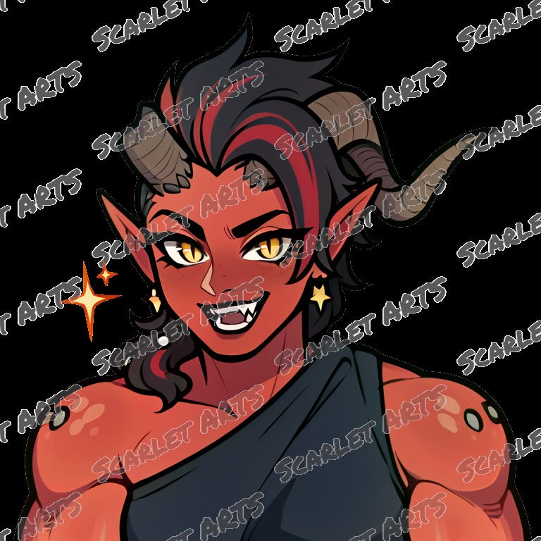 Karlach Baldur's Gate 3 Emotes / Stickers Anime Style Twitch, Youtube ...