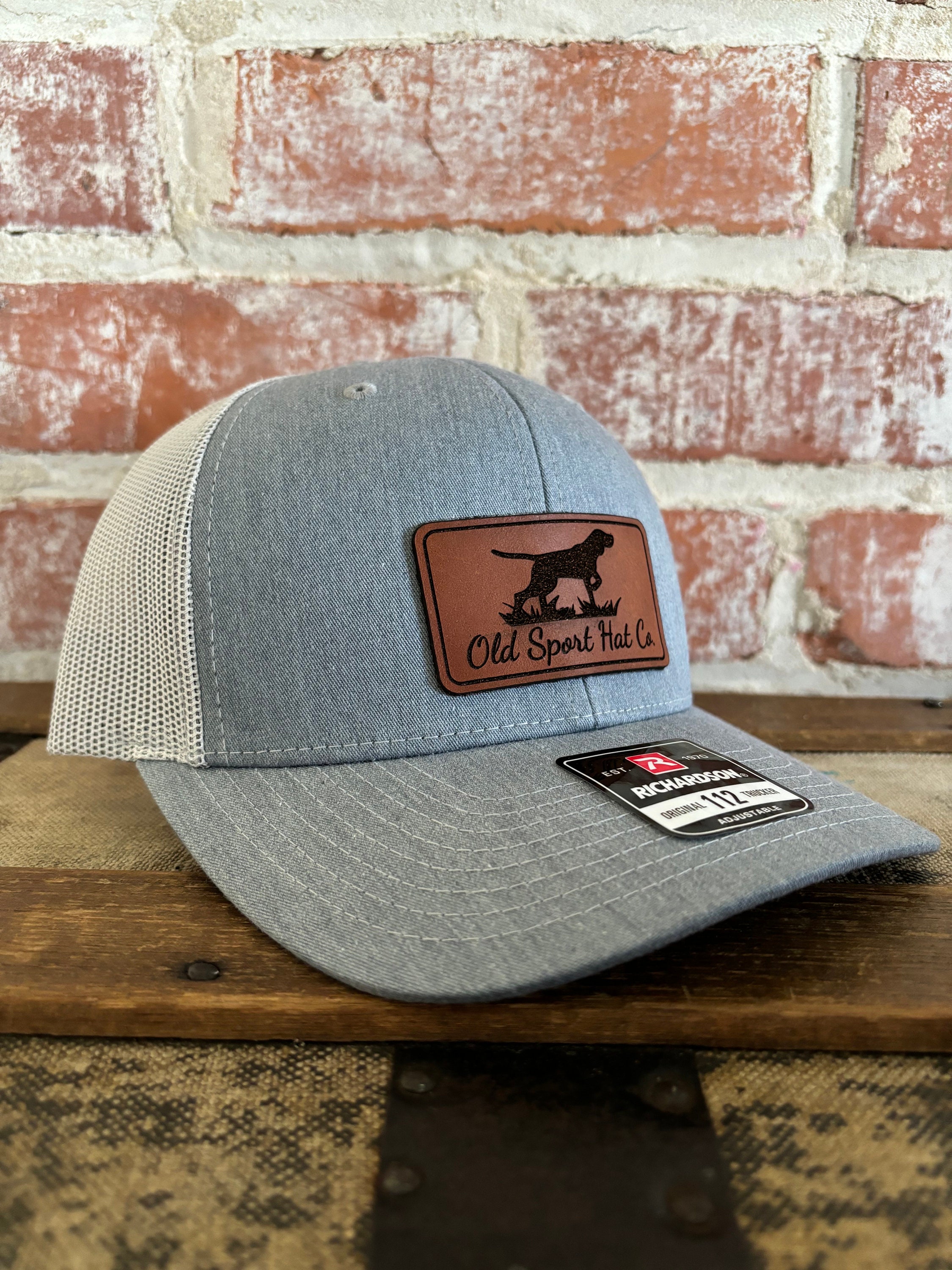 Pointer Dog Leather Patch Hat, Richardson 112, Trucker Hat - Etsy