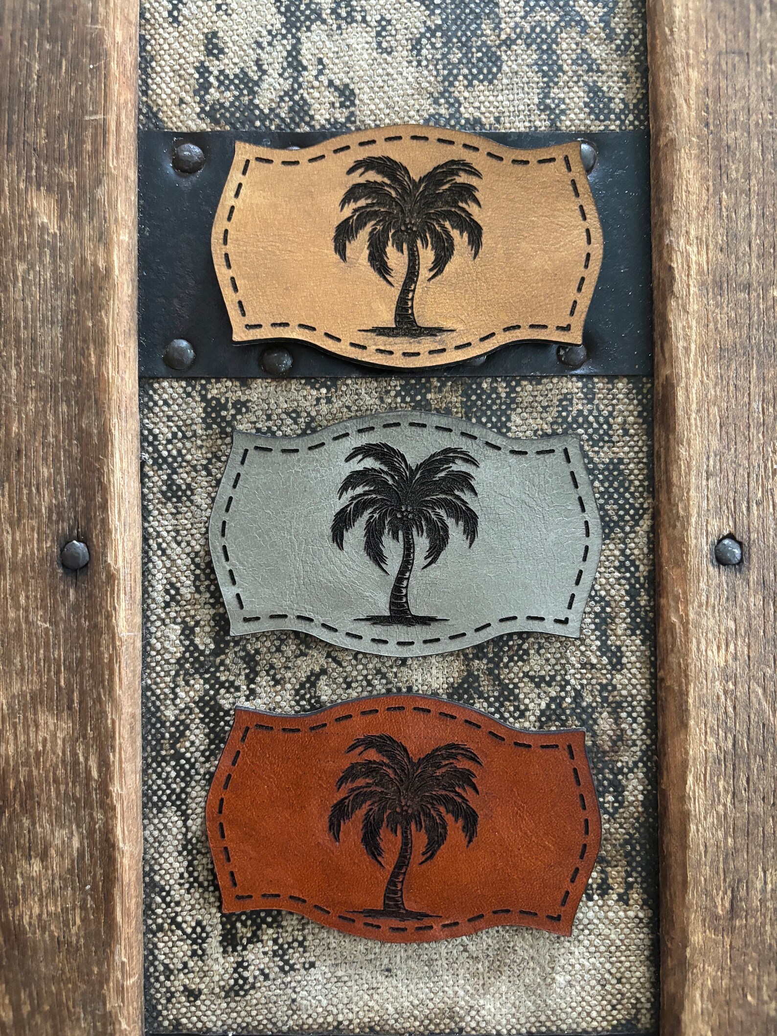 Palm Tree Leather Patch Hat, Richardson 112, Trucker Hat - Etsy
