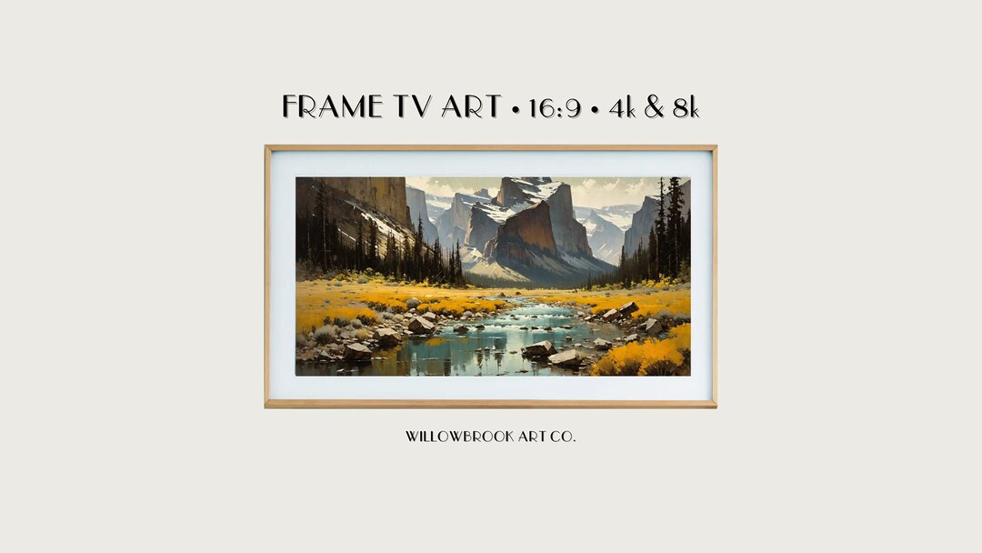 Samsung Frame TV Digital Art - Mountain Range, Modern Decor, High ...