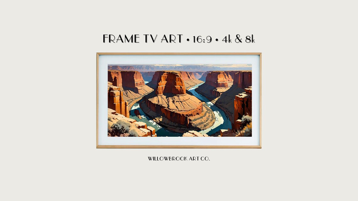 Samsung Frame TV Digital Art - Horseshoe Bend, Modern Decor, High ...