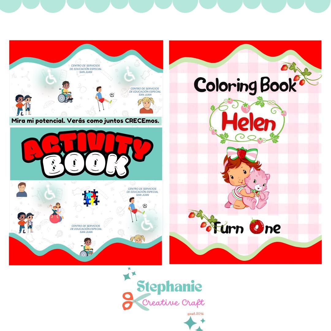 Personalized Activity/coloring Book - Etsy