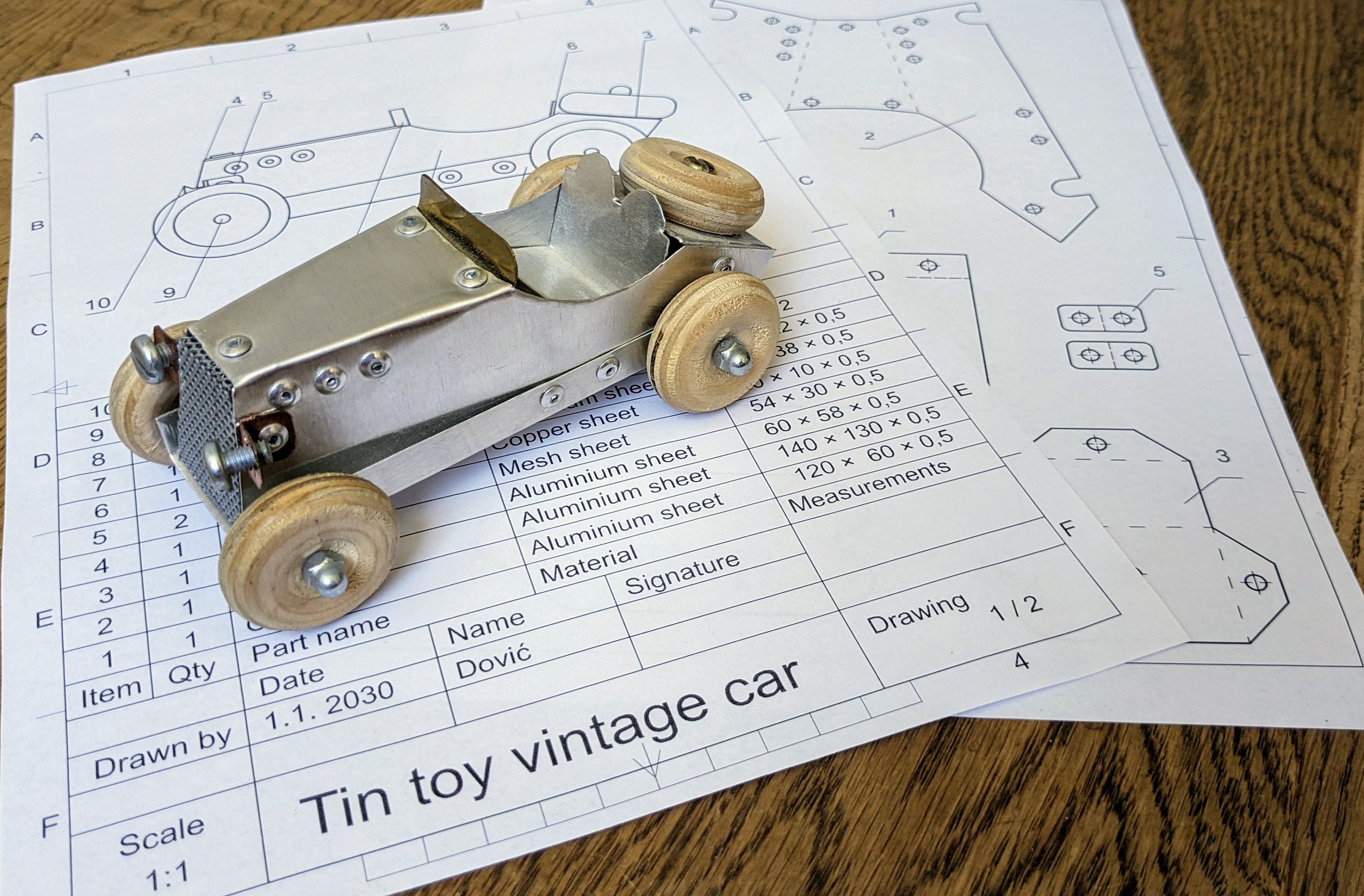 PDF Plan: Tin Toy Vintage Car - Etsy