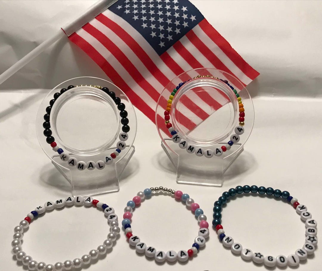 Kamala Harris 2024 Bracelet, LGBTQ and for Kamala, Faux Pearl and ...