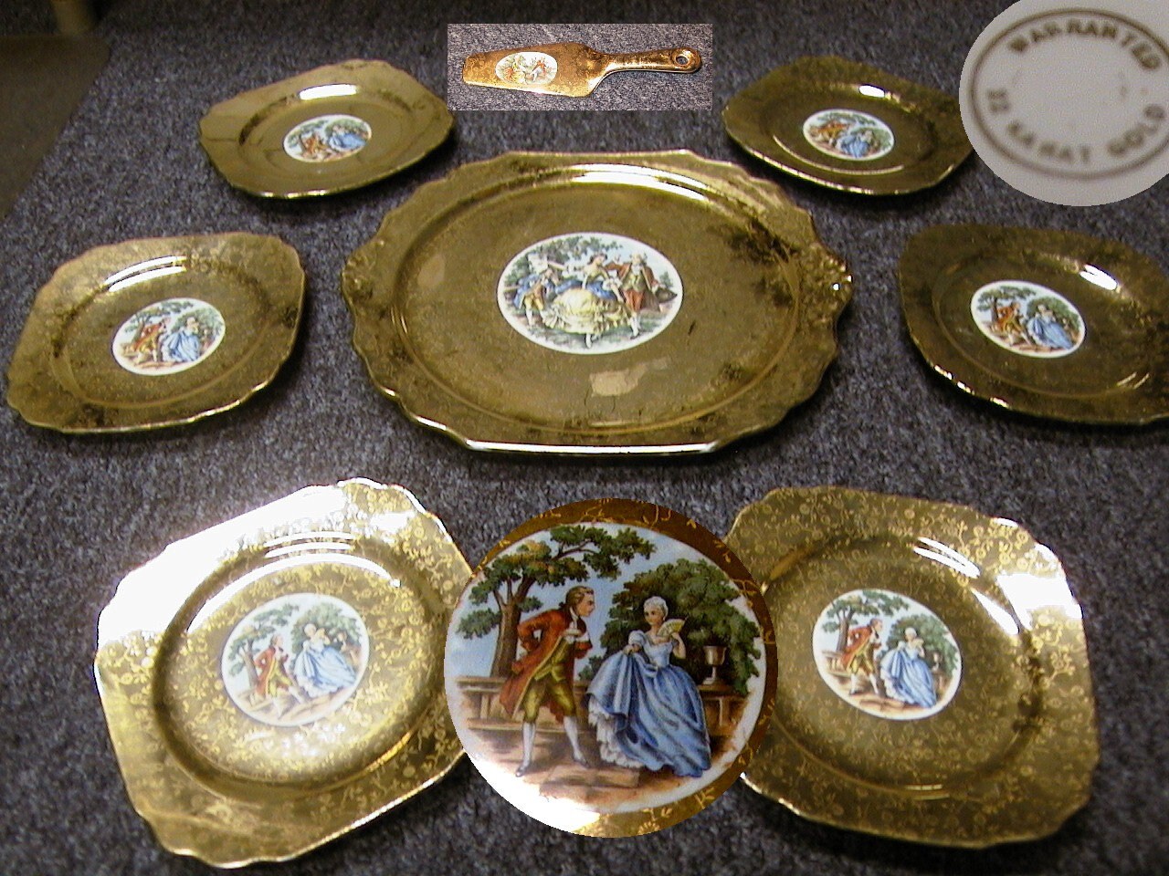 22K Gold Tea Set 20 Pieces Pacific China Vintage Antique Marie ...