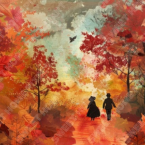 Autumn Dreamscape Printable Papers VOL 1, 30 Background Papers Junk ...