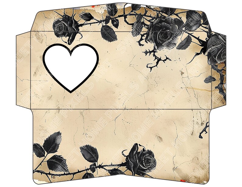 Vintage Ephemera Printable Envelope VOL 3 Junk Journal Cliparts Flowers ...