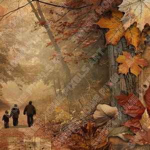 Autumn Dreamscape Printable Papers VOL 1, 30 Background Papers Junk ...