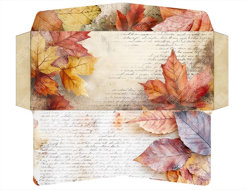 Vintage Ephemera Printable Envelope VOL 6 Junk Journal Cliparts Autumn ...