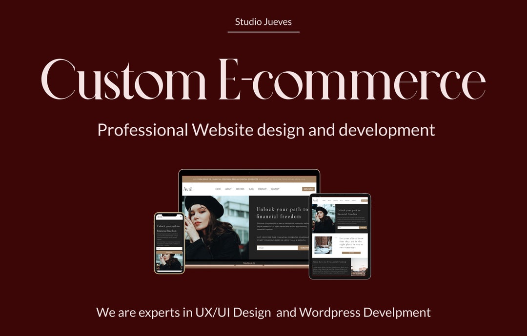 Ecommerce Website Custom Design Wordpress Design Woocommerce ...