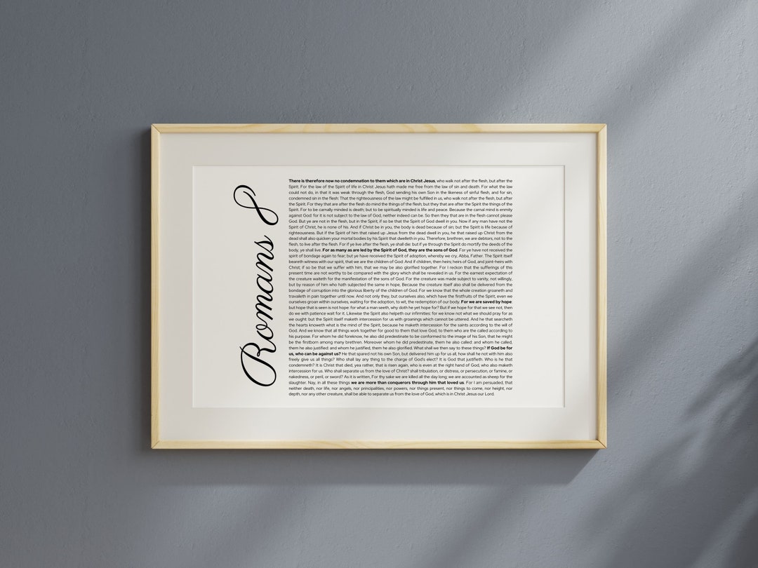 Romans 8 | Digital Wall Art | Bible Verse Art - Etsy