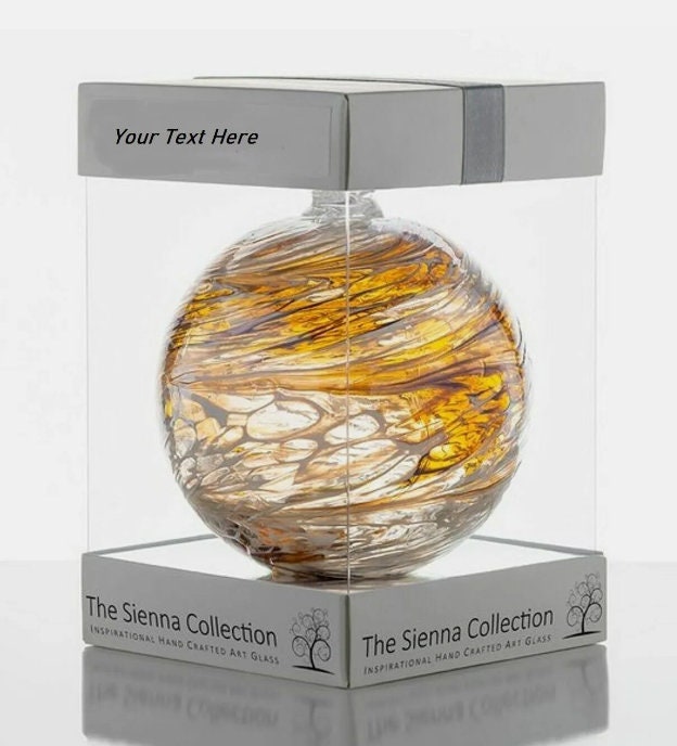 Personalised Sienna Glass 10cm Ball - Choice of Colours - Etsy