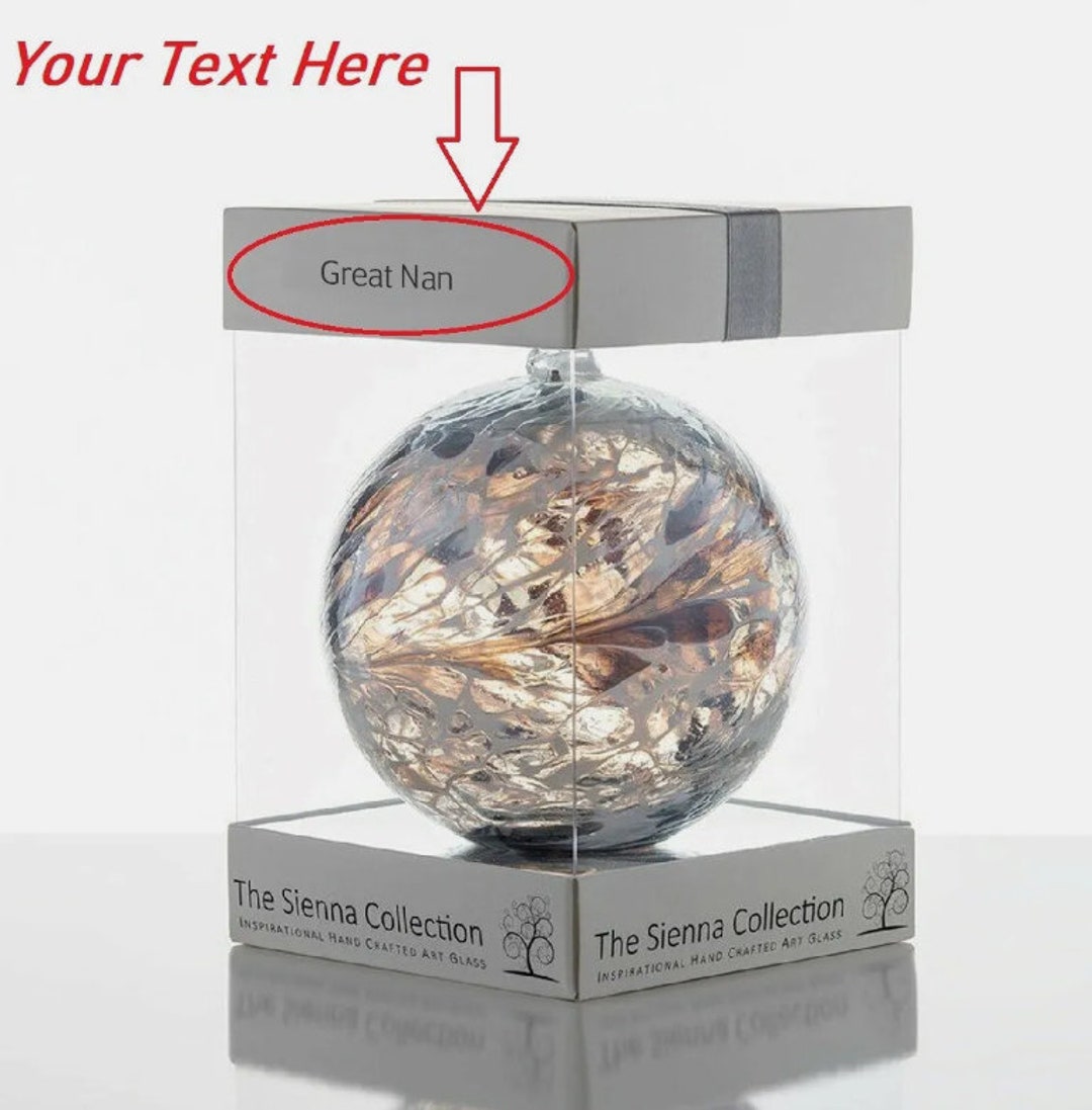 Personalised Sienna Glass 10cm Ball - Choice of Colours - Etsy