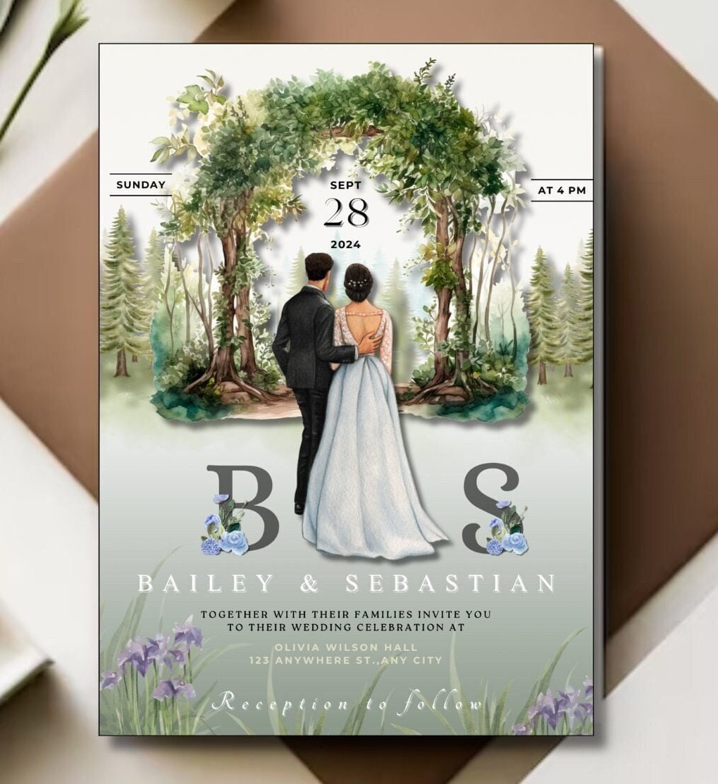 Catholic Wedding Invitiation, Template , Editable Save the Date ...