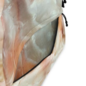 Pink and White Marble Backpack, Water Resistant, Padded and Adjustable ...