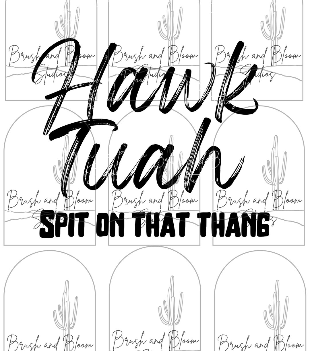 HAWK TUAH Spit on That Thing PNG T Shirt Water Bottle Mug Decal Men's ...