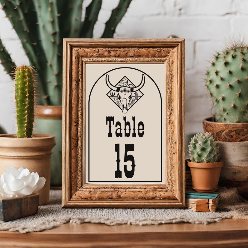 Table Numbers | Wedding | Event | Western | Texas | Bull | Wedding ...