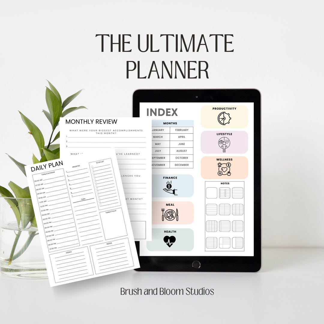 The Ultimate Planner ADHD Planner Business Planner Back to School Goal ...