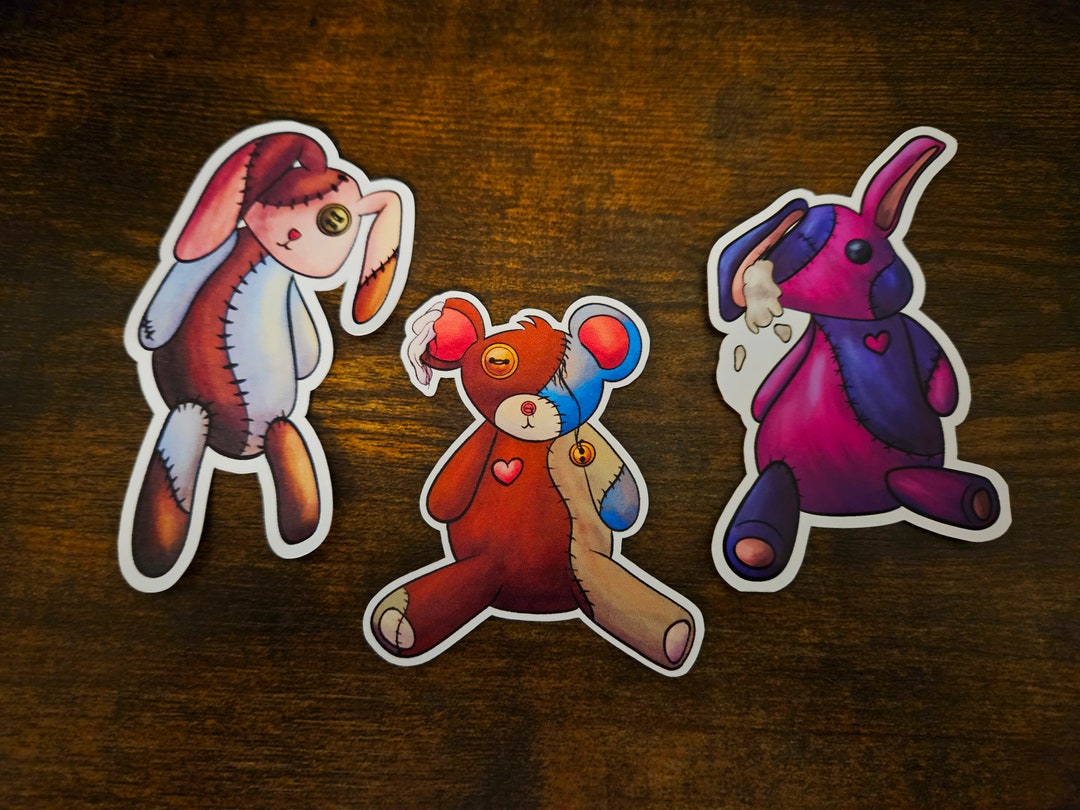 Sticker Mischief Friend Series Teddy Bear Bunny - Etsy