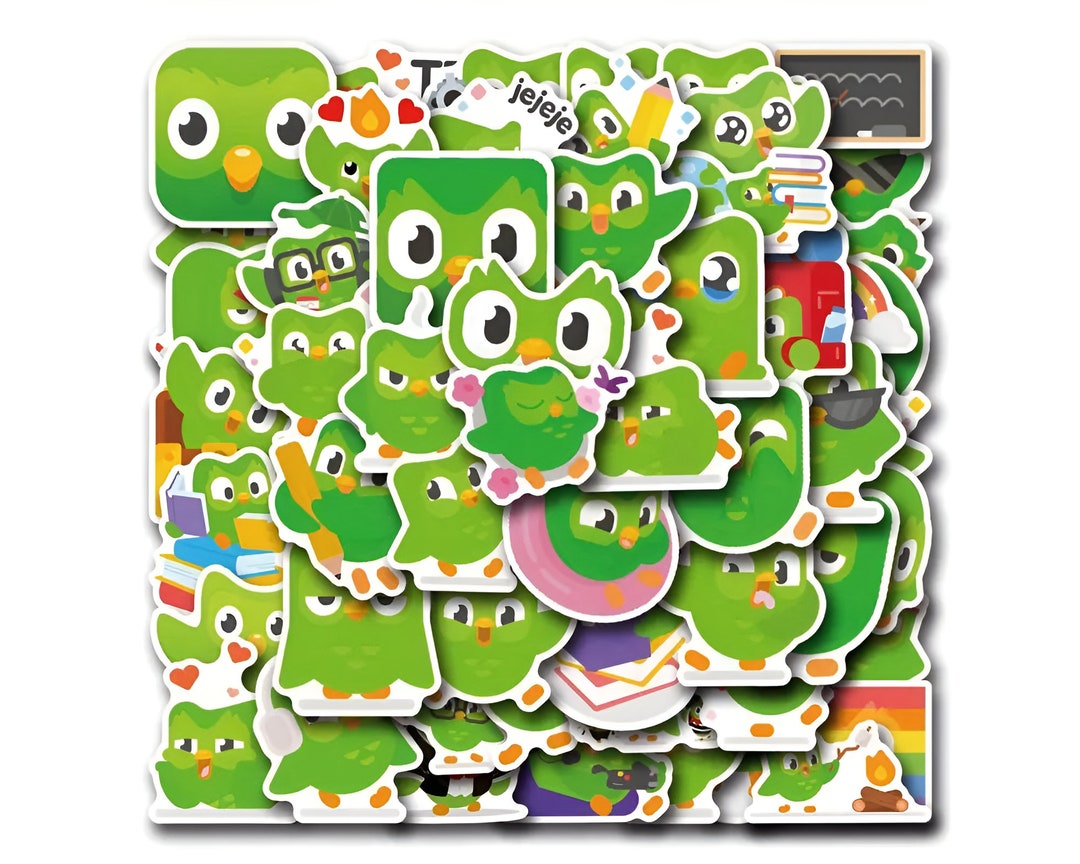 Duolingo Stickers X 10 Self Adhesive Language Journals, Scrapbooks ...
