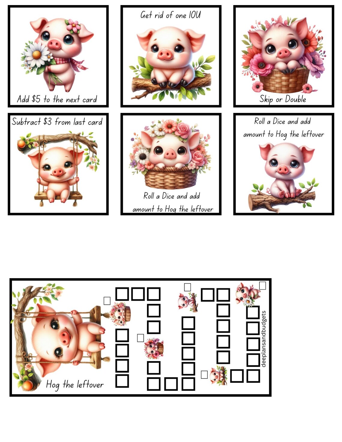 Critter Box Add on Pigs on Branches - Etsy