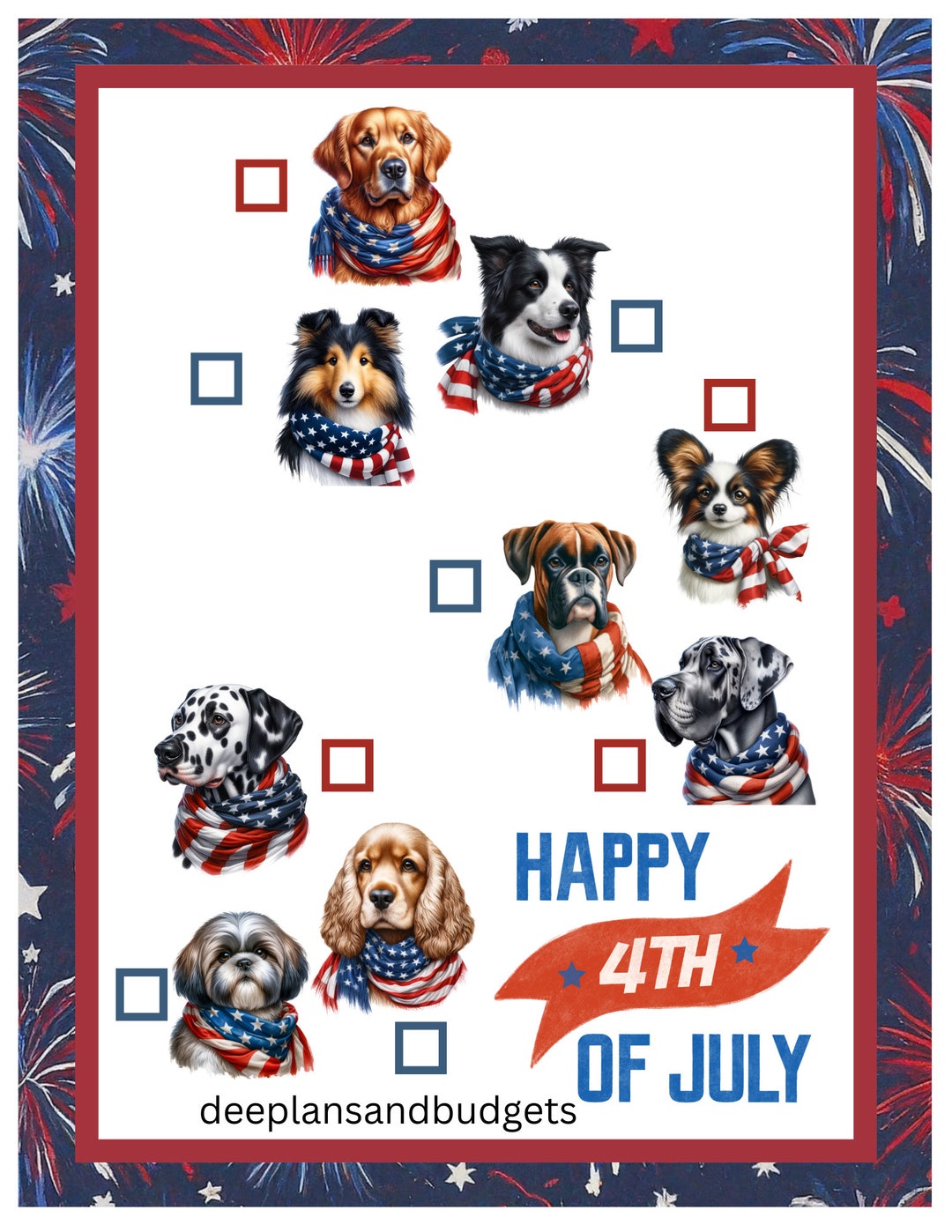 4th of July Roll and Save Challenge - Etsy