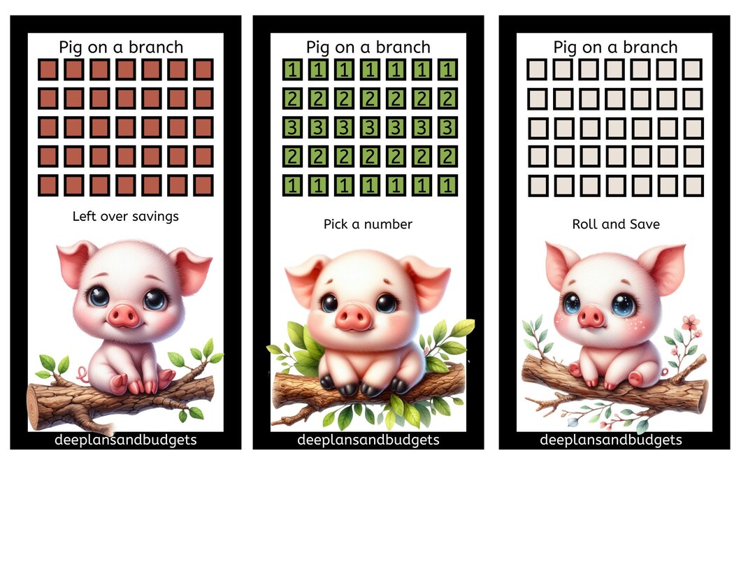 Pig on a Branch Savings Challenge - Etsy