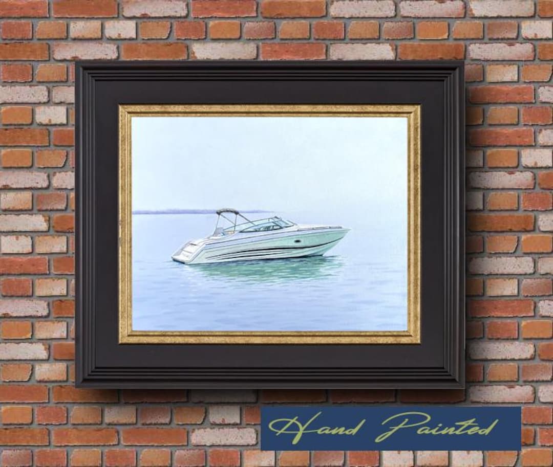Custom Boat Portrait: Hand-painted Acrylic Yacht Painting on Canvas - Etsy