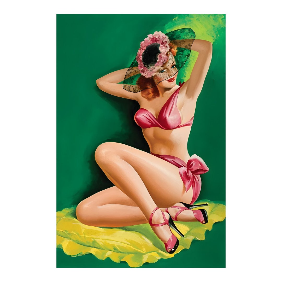 Flirt Magazine Cover August 1949 Pin up Art by Peter Driben - Etsy