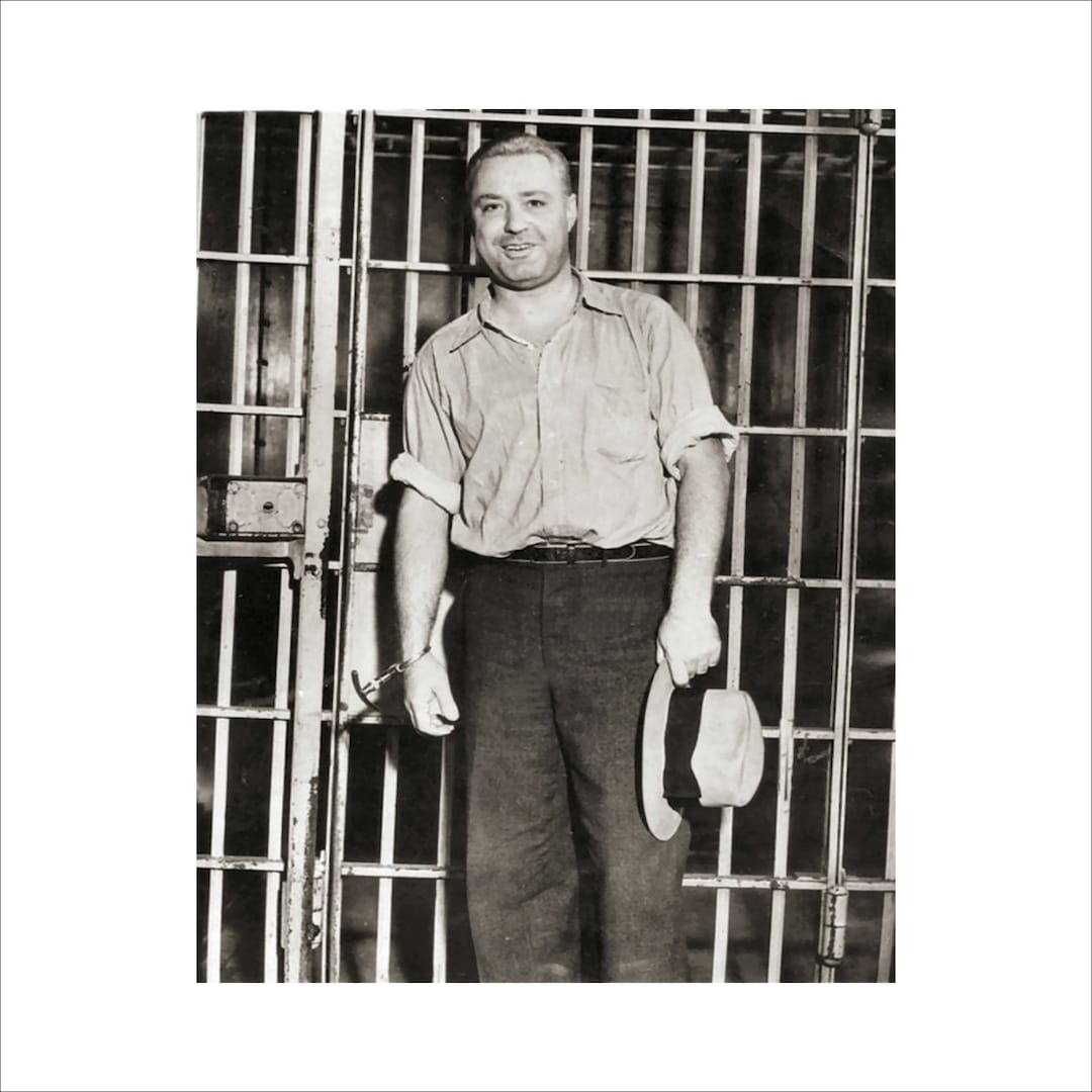 George "machine Gun" Kelly in Front of Cell in Alcatraz Prison - Etsy
