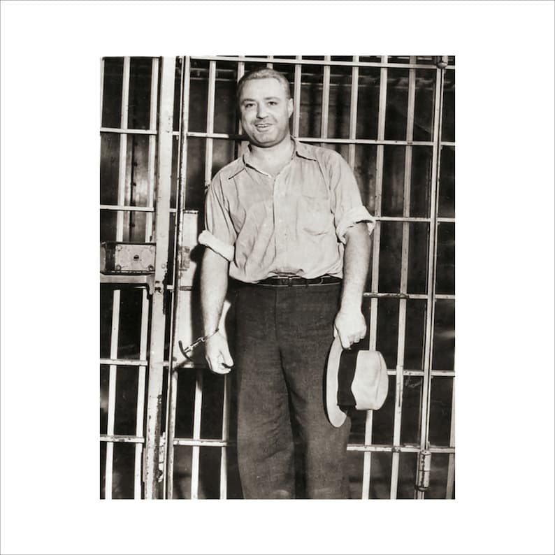 George "machine Gun" Kelly in Front of Cell in Alcatraz Prison - Etsy