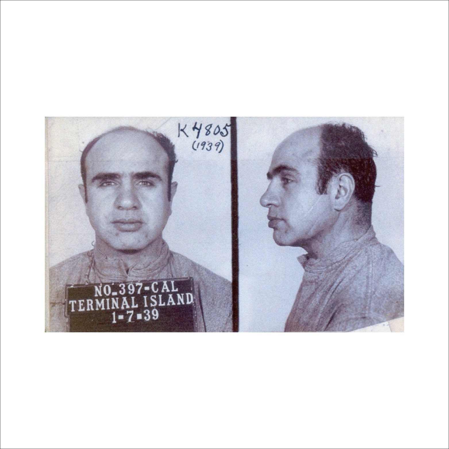 Al Capone Mugshot Terminal Island, California 1939 - Etsy
