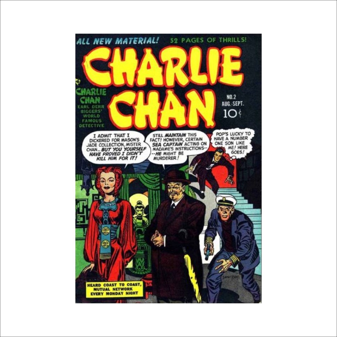 Charlie Chan Comic Book Cover Aug-sept 1948 - Etsy
