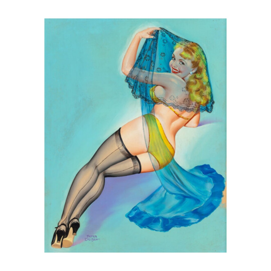Never Trust a Dame Pin up Art by Peter Driben - Etsy