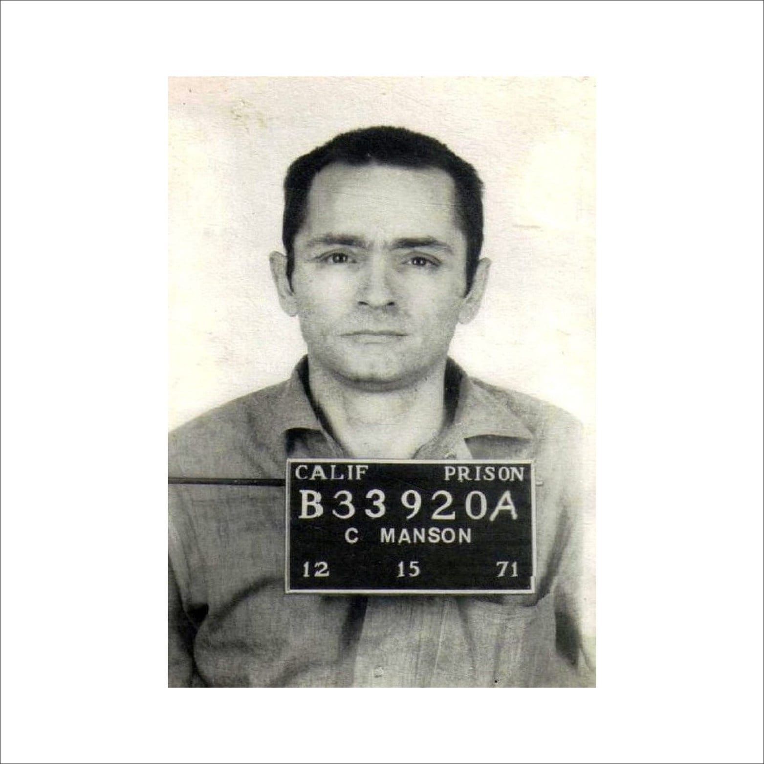 Charles Manson Mugshot 1971 - Etsy