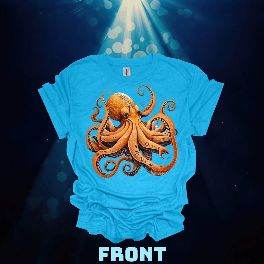 Octo-graphic Deep Sea Underwater Creature Graphic T-shirt - Etsy