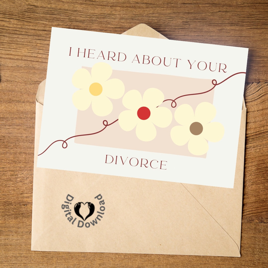 Printable Divorce Card I Serious Divorce Card I Divorce Sentiments I ...